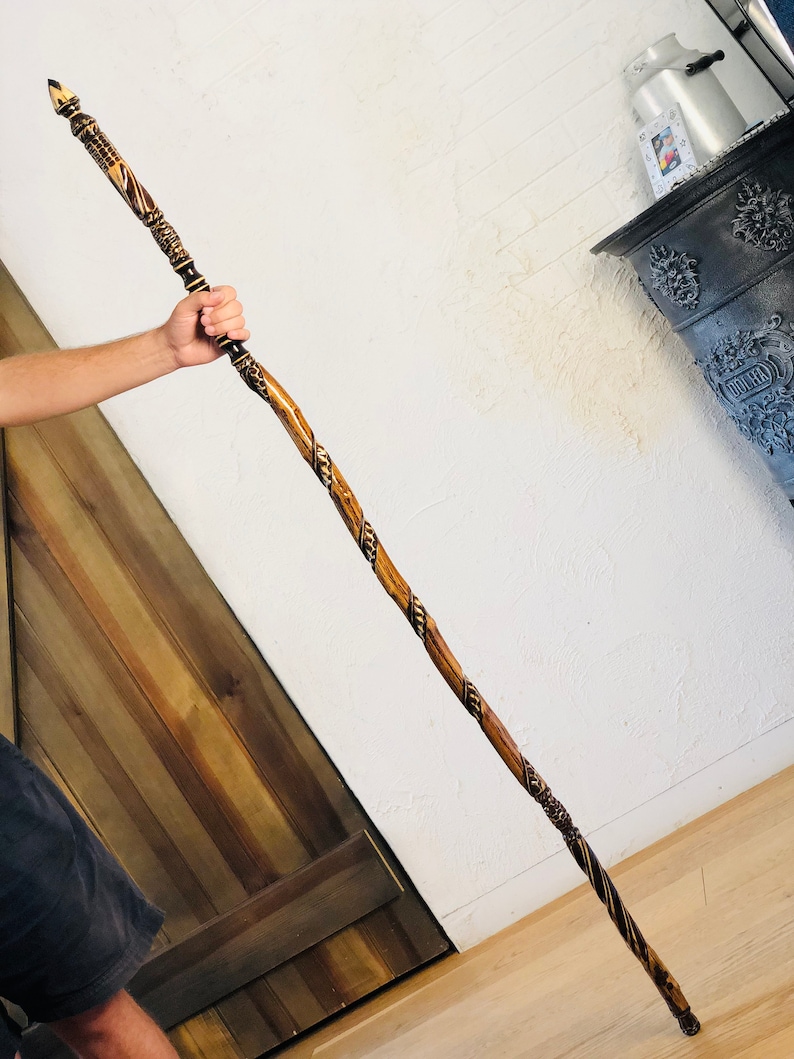 Wizard Staff Mage's Staff Wizard Magic Staff Walking | Etsy