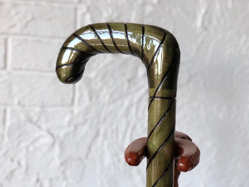 Wood Walking Cane Wood Walking Stick Wooden Cane Walking | Etsy