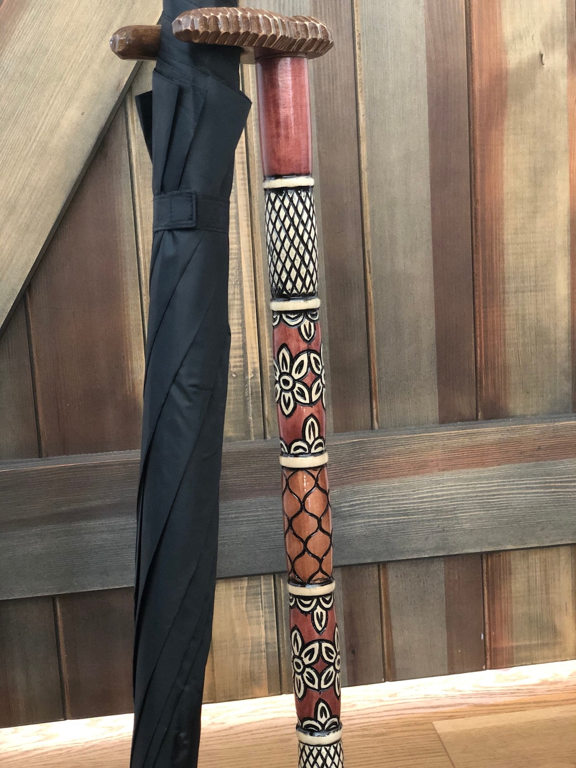 Wooden Umbrella Stand Handmade Walking Cane Holder Cane Stand | Etsy