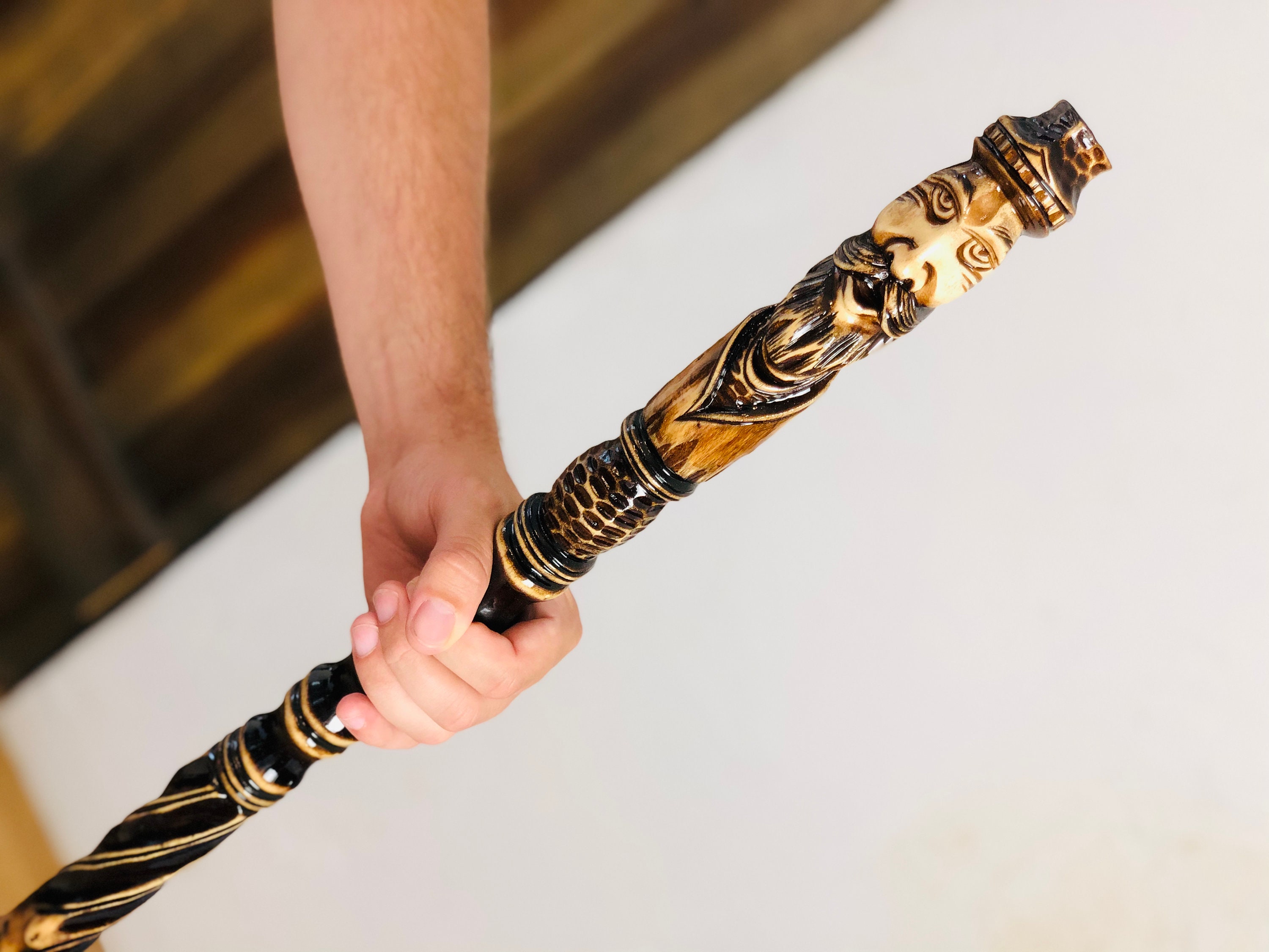 Wizard staff mage staff walking staff magic staff hiking | Etsy