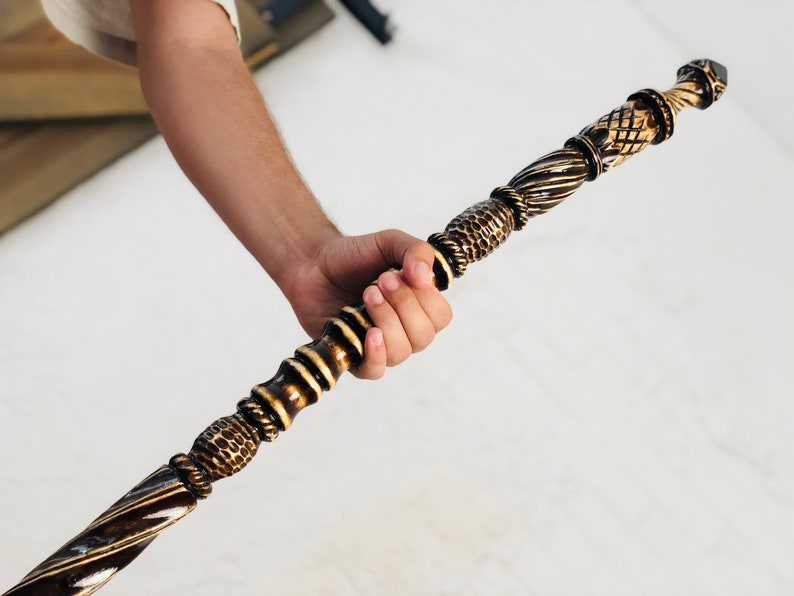 Walking Staff Larp Staff Wizard Staff Hiking Staff Mage | Etsy