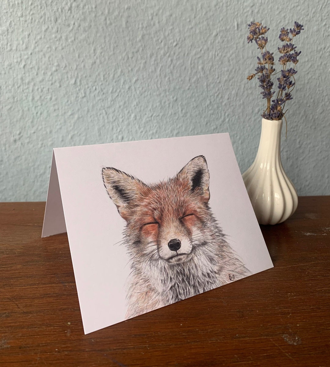 Fox Folding Card - Etsy