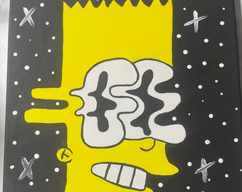 Modern Pop Art Bart Simpson Canvas | Customizable Sizes - Etsy