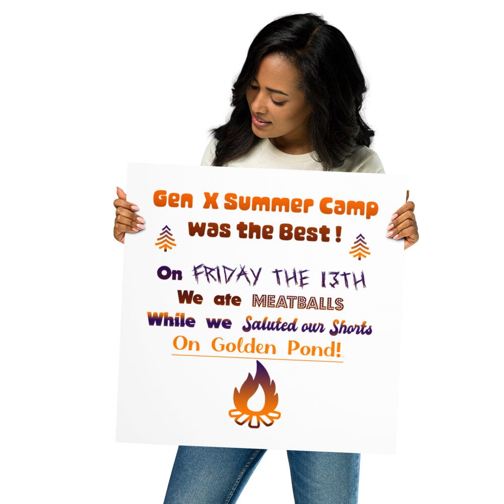 Gen X Summer Camp Was the Best Camp Poster in Various Sizes - Etsy