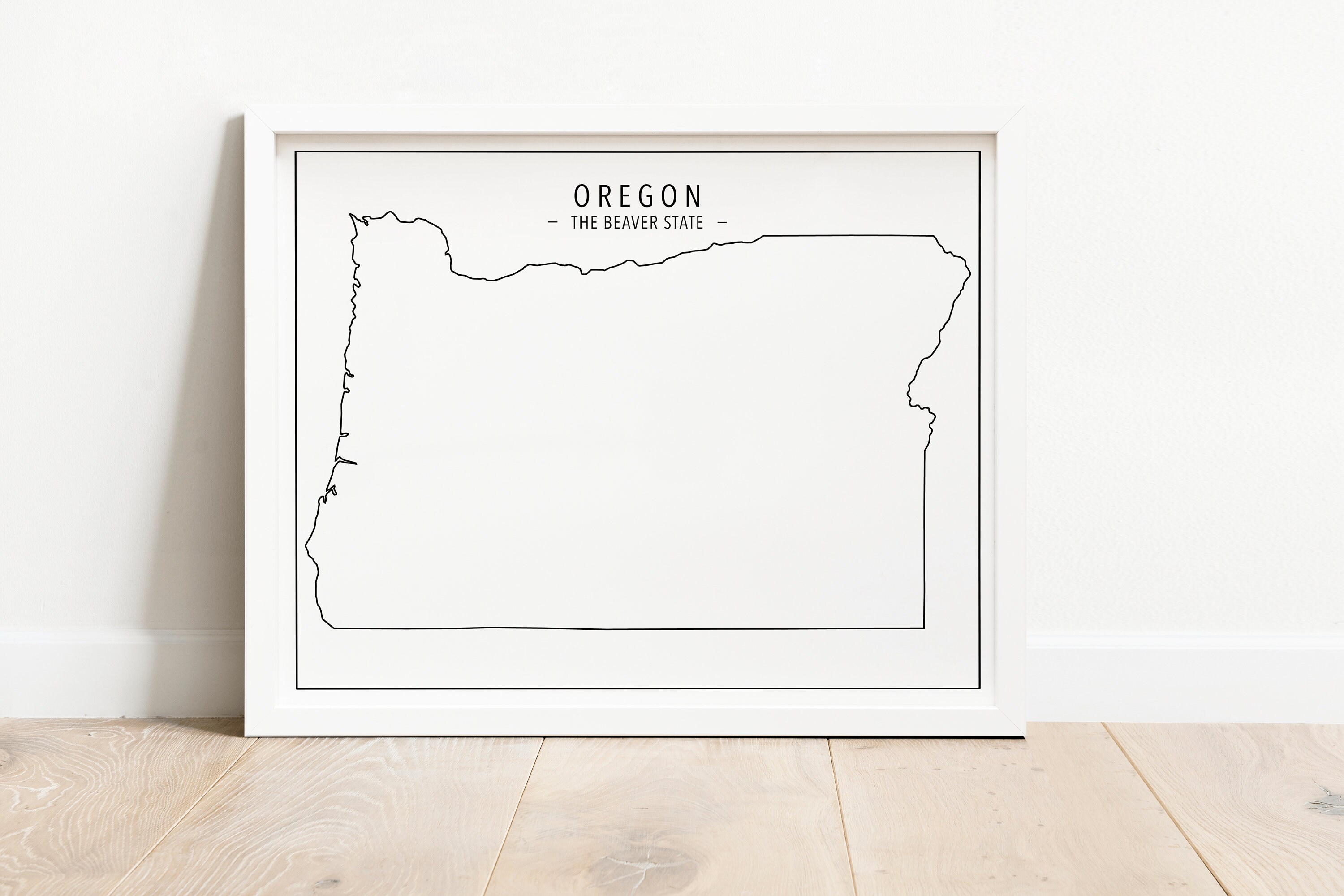 Oregon State Print, Instant Download, Oregon Outline, State Wall Art ...