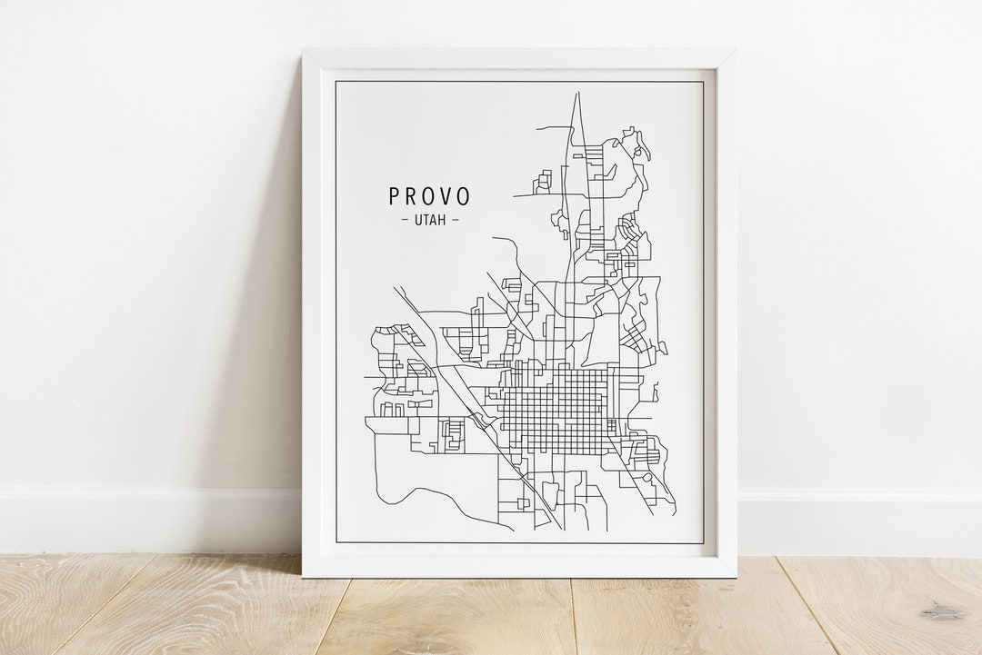 Provo Map, Provo City Outline, Provo City Map, City Streets Layout ...