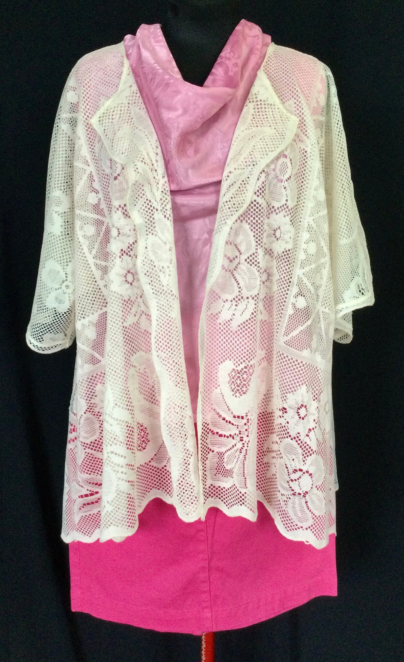 Lace Kimono, Repurposed Lace Tablecloth Coverup, Lace Layering Coverup ...