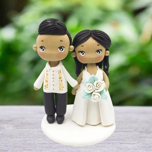 Filipino Wedding Cake Topper, Barong Wedding Cake Topper, Small Wedding ...