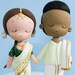 Saree Wedding Cake Topper, Indian Wedding Couple, Asian Indian Sikh ...