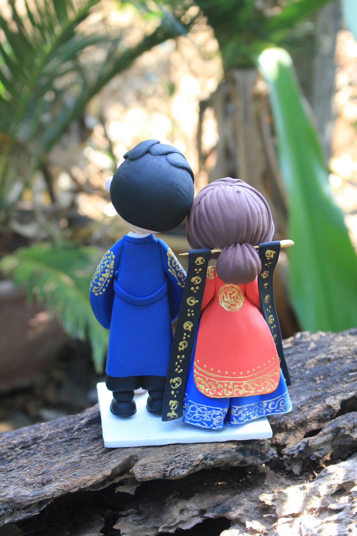 Wedding Cake Topper, Royal Korean Wedding Cake Topper, Hanbok Korean ...