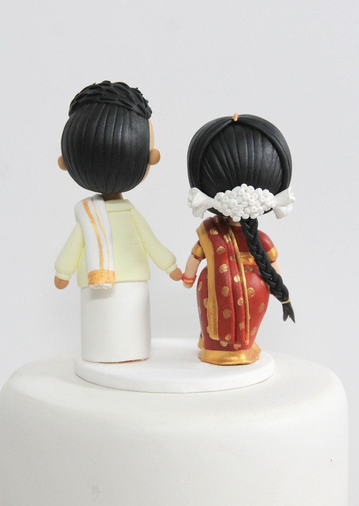 Indian Wedding Cake Topper Sari Wedding Topper Custom - Etsy