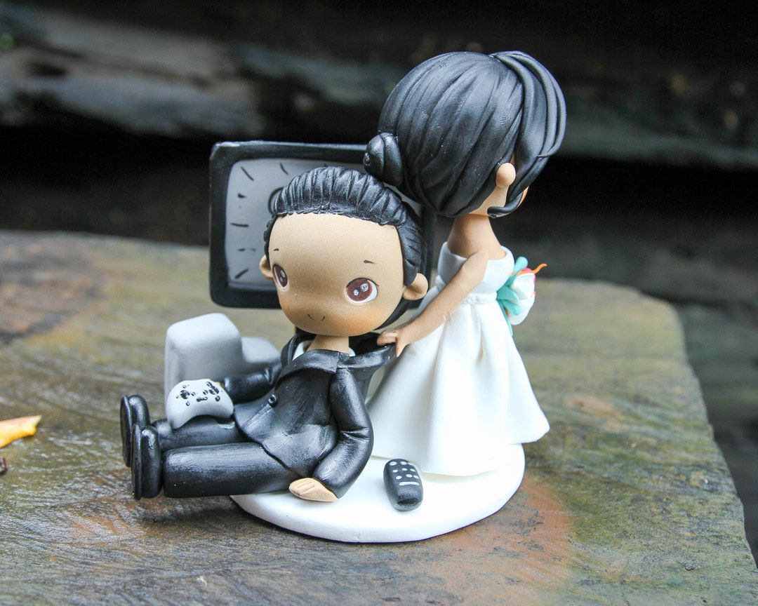 Game Over Wedding Cake Topper: Funny Gamer Bride & Groom - Etsy