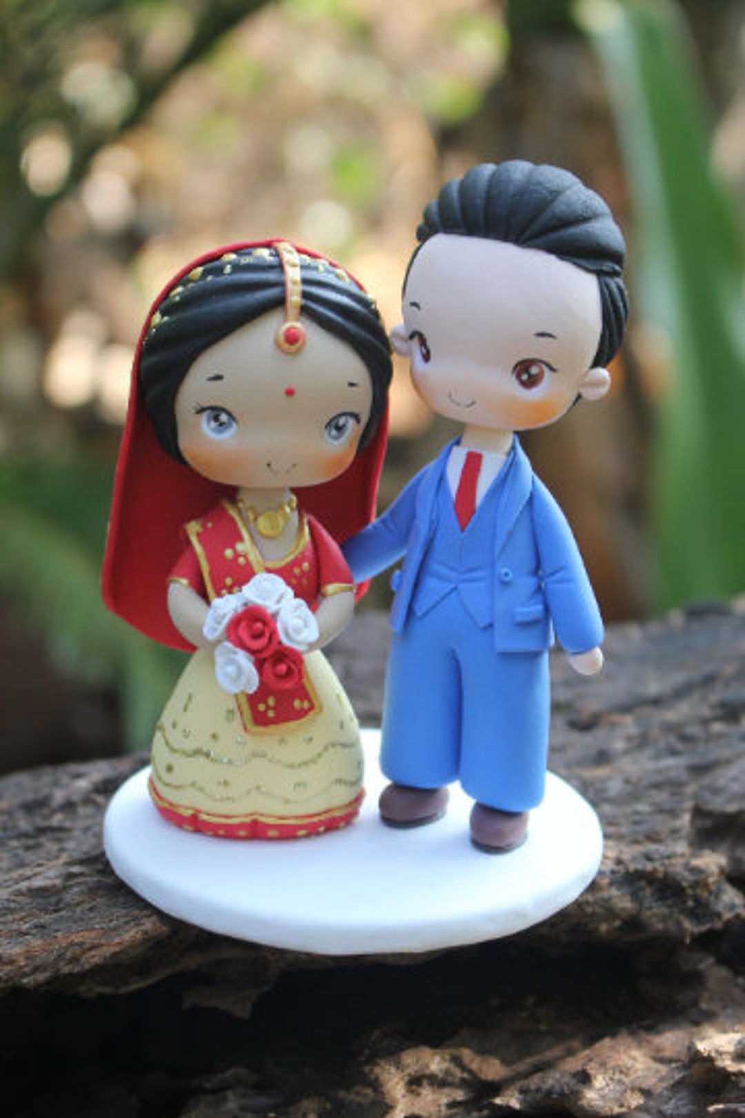 Indian Saree Wedding Cake Topper Traditional Wedding Costume - Etsy