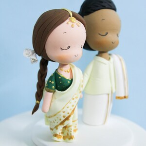 Saree Wedding Cake Topper, Indian Wedding Couple, Asian Indian Sikh ...