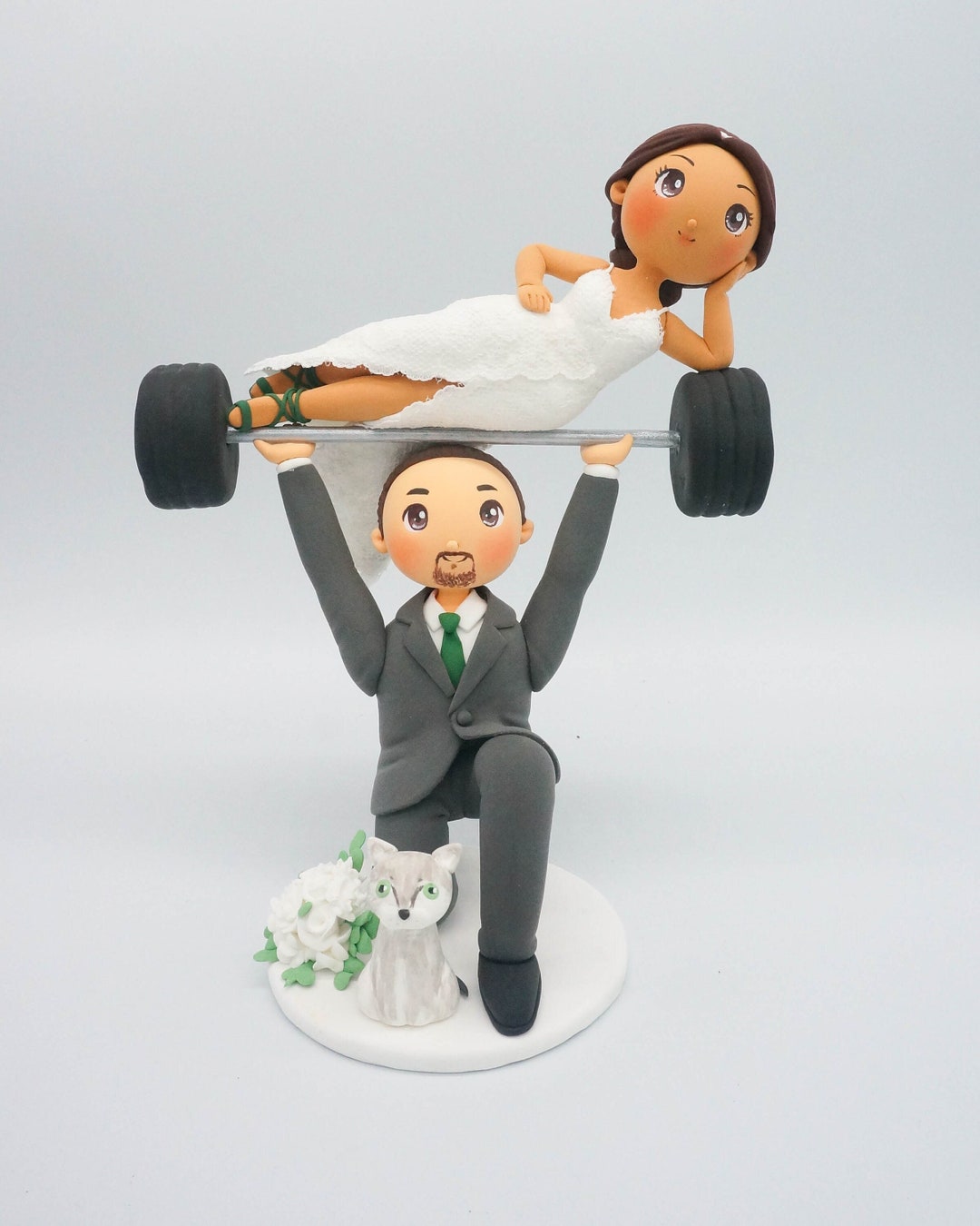 Weightlifting Wedding Cake Topper, Bodybuilding Funny Gym Wedding Cake ...