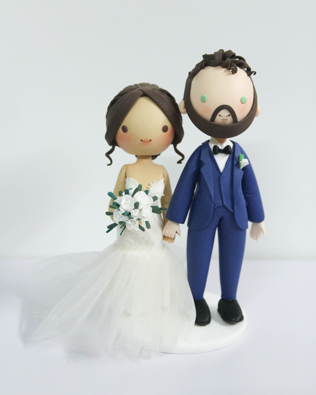 Elegant Wedding Cake Topper, White Wedding Theme, Strapless Mermaid ...