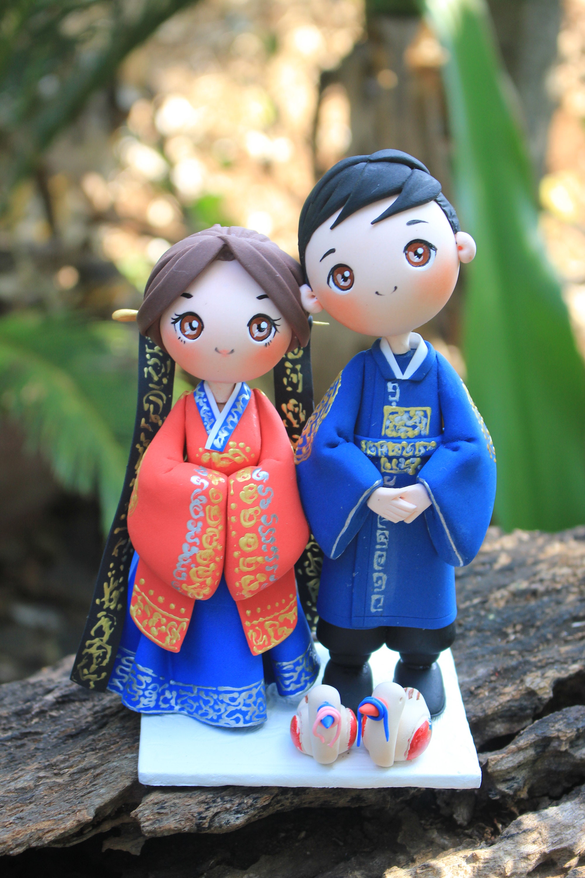 Wedding Cake Topper Royal Korean Wedding Cake Topper Hanbok - Etsy