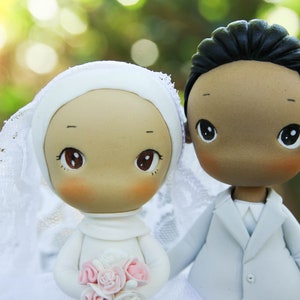 Muslim Wedding Cake Topper, Hijab Wedding Cake Topper, Islamic Wedding ...