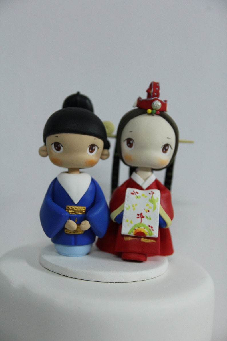 Hanbok Korean Wedding Cake Topper Royal Hanbok Wedding | Etsy
