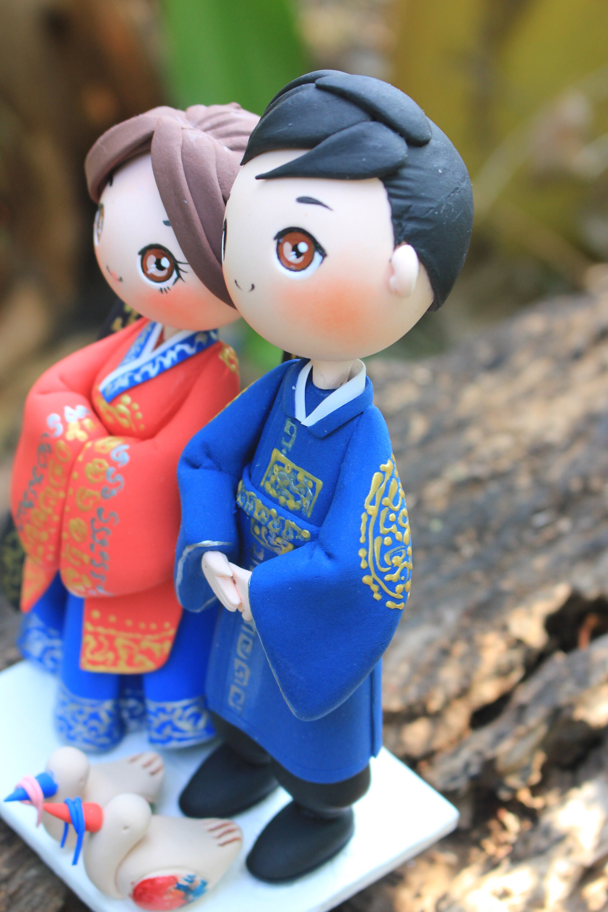 Wedding Cake Topper, Royal Korean Wedding Cake Topper, Hanbok Korean ...