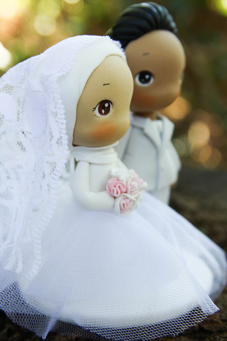 Muslim Wedding Cake Topper, Hijab Wedding Cake Topper, Islamic Wedding ...