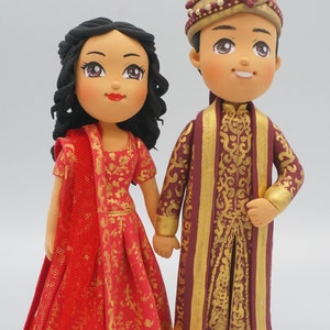 Pakistani Wedding Cake Topper, Indian Wedding Cake Topper, Indian and ...
