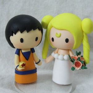 Wedding Cake Topper, Japanese Anime Inspire Wedding Cake Topper, Custom ...