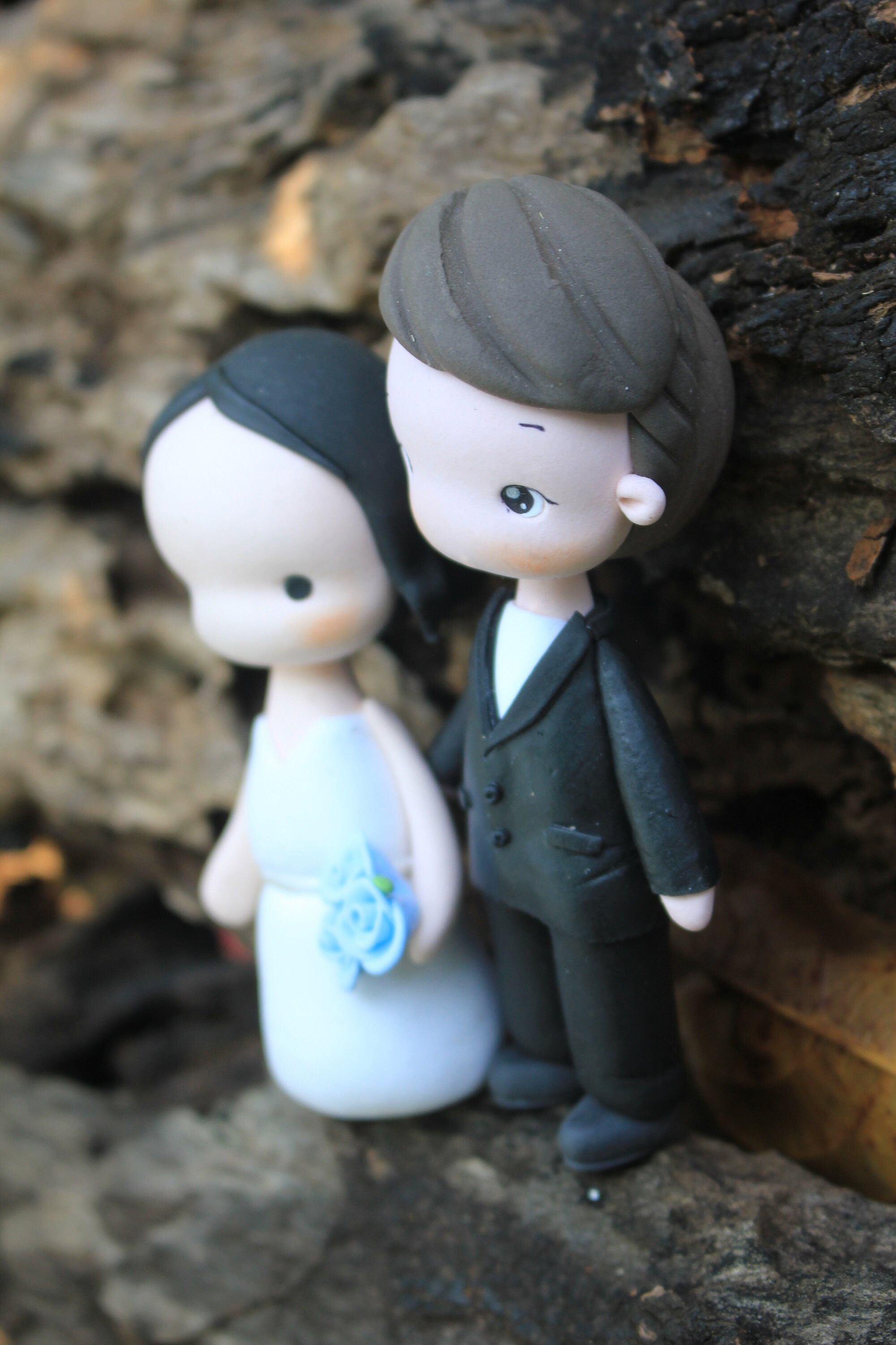 Baby Blue Wedding Cake Topper Classic Wedding Topper Bride - Etsy