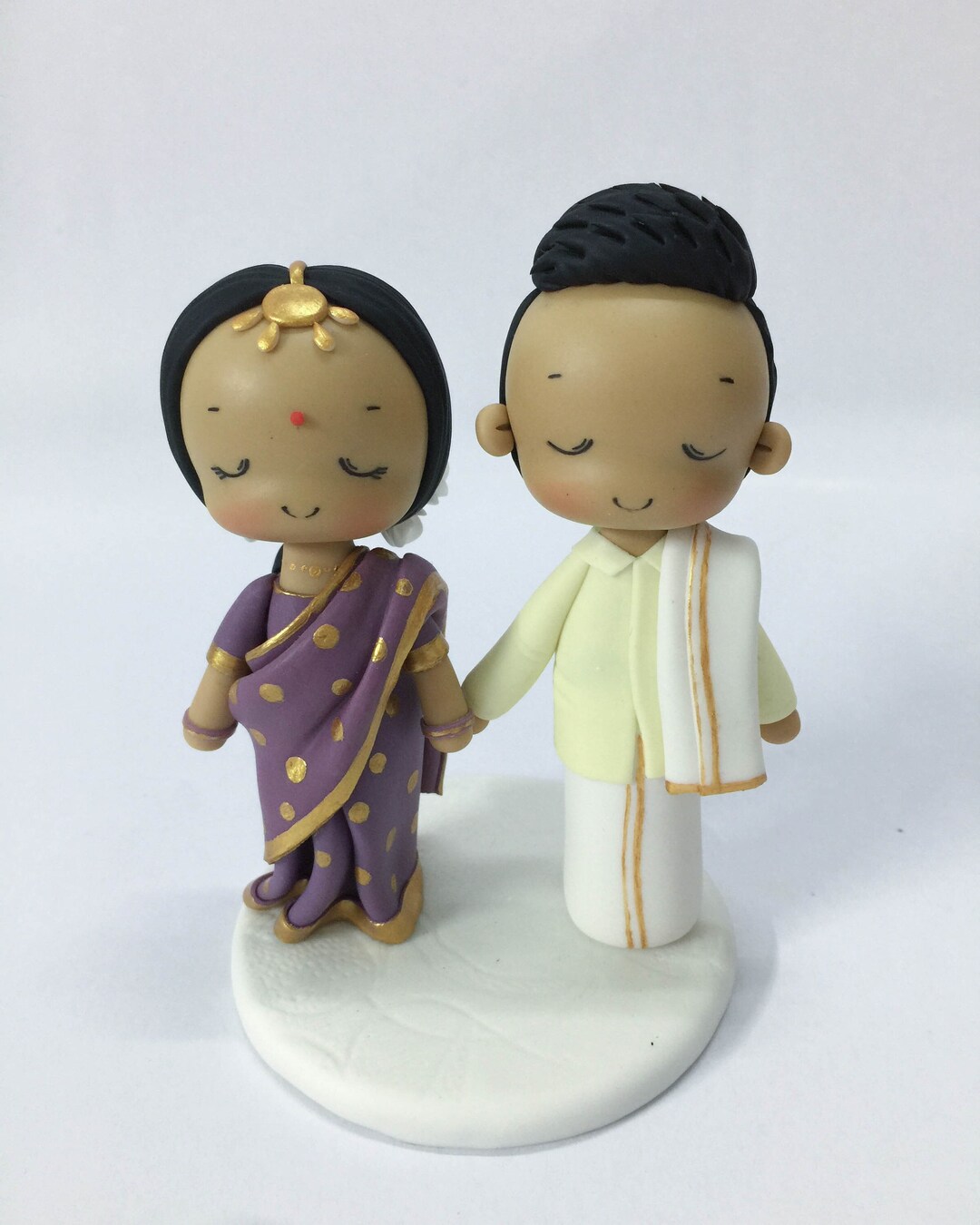 Purple Saree Wedding Cake Topper, Indian Wedding Cake Topper, Asian ...