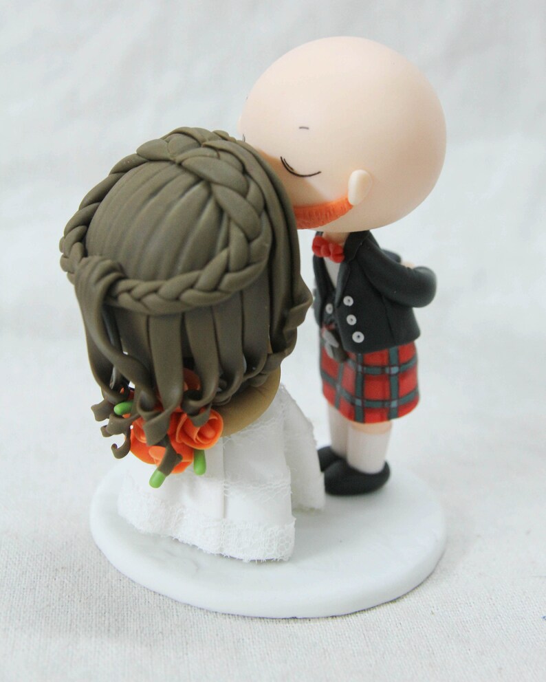 Scottish Wedding Cake Topper, Forehead Kissing Wedding Cake Topper ...