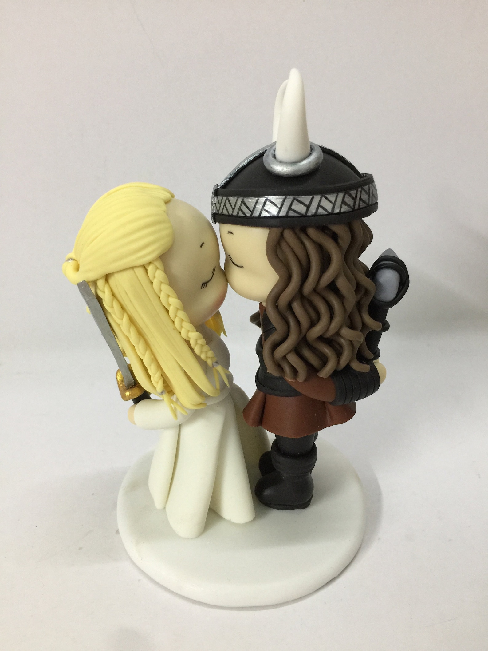 Viking Wedding Cake Topper, Viking Couple With Sword and Axe Cake ...
