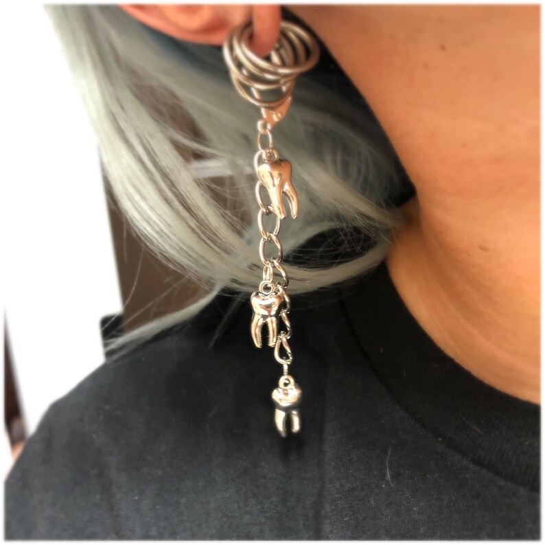 Tooth Dangle Earrings Teeth Earrings Halloween Earrings - Etsy