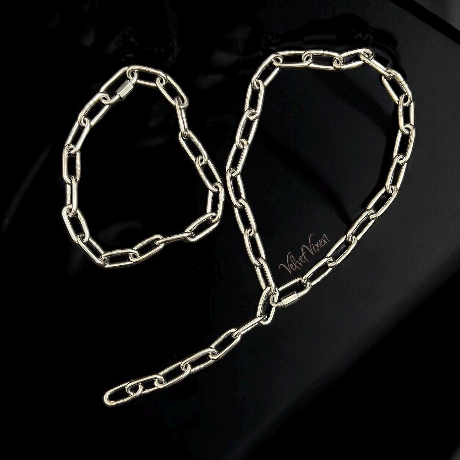 Chunky Stainless Steel Chain Necklace, Heavy Duty Industrial, Layering ...