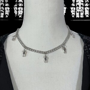Tooth Charm Necklace Choker, Teeth Necklace, Goth Punk Grunge ...