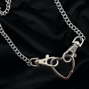 Heart Chain Swivel Clasp Necklace, 90s Mall Goth Punk Alternative Y2K ...