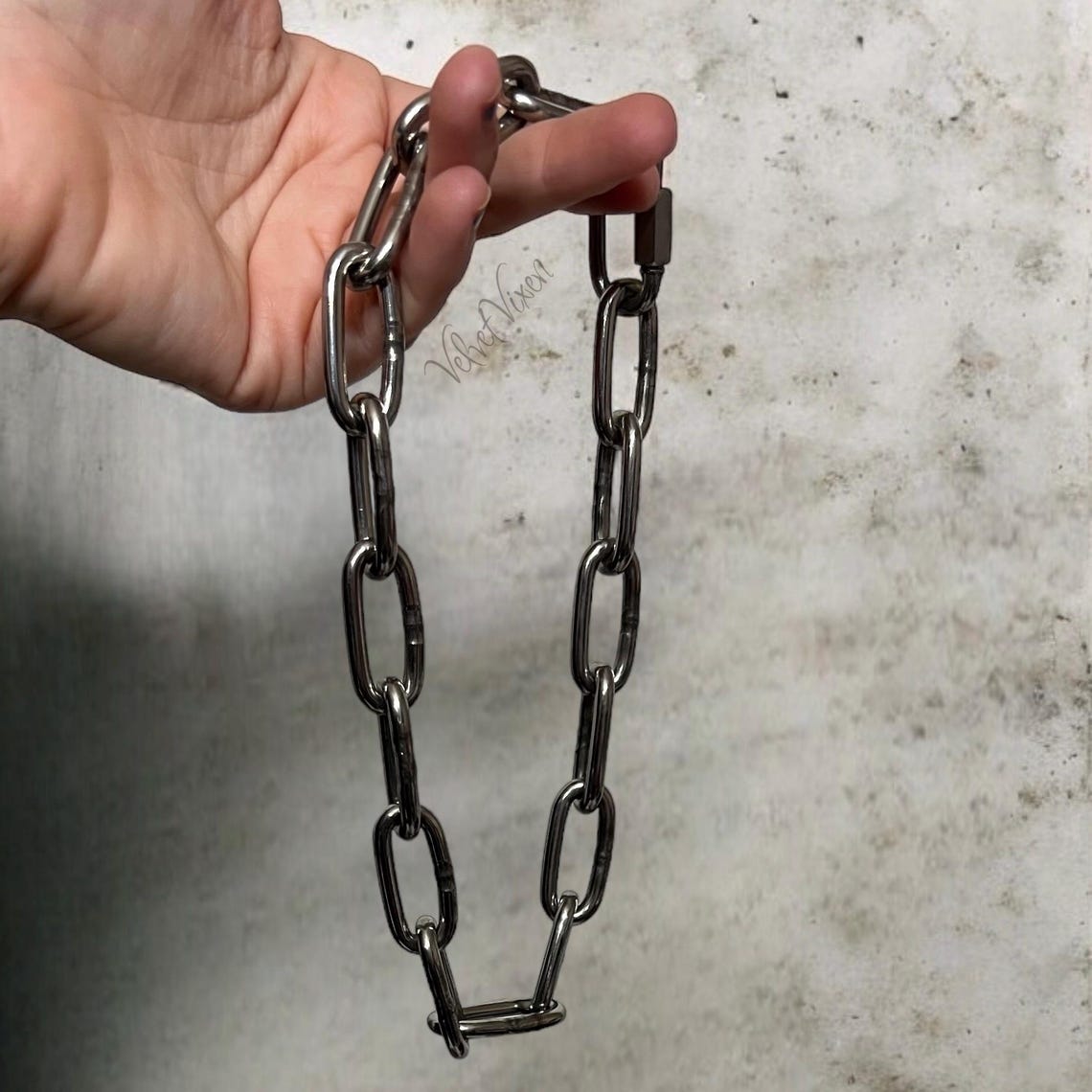 Chunky Stainless Steel Chain Necklace, Heavy Duty Industrial, Layering ...