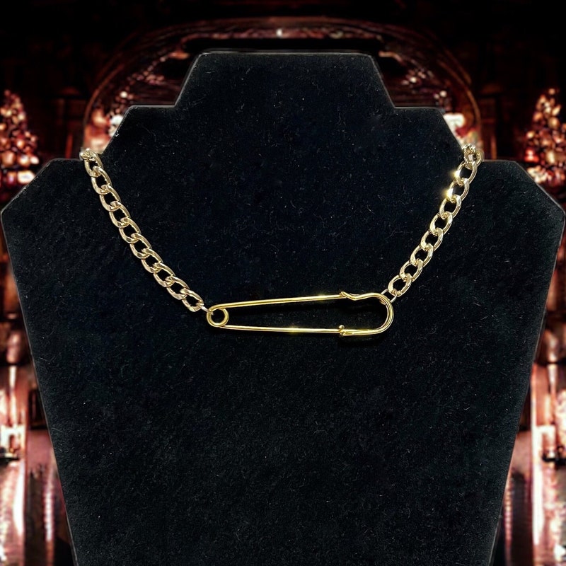 Large Safety Pin Necklaces - Etsy
