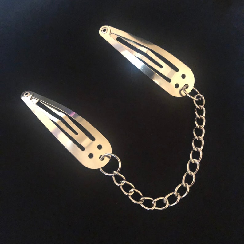 Chain Hair Clips 90s Alternative Punk Goth Grunge Style - Etsy