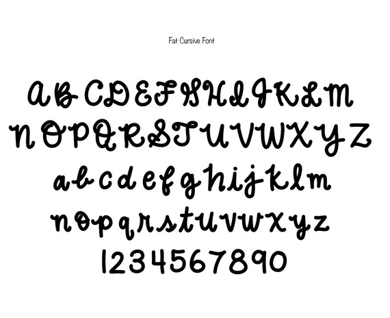 Fat Cursive Font | Etsy
