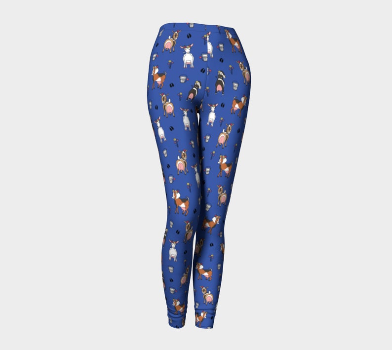 Cute Goat Leggings Blue - Etsy