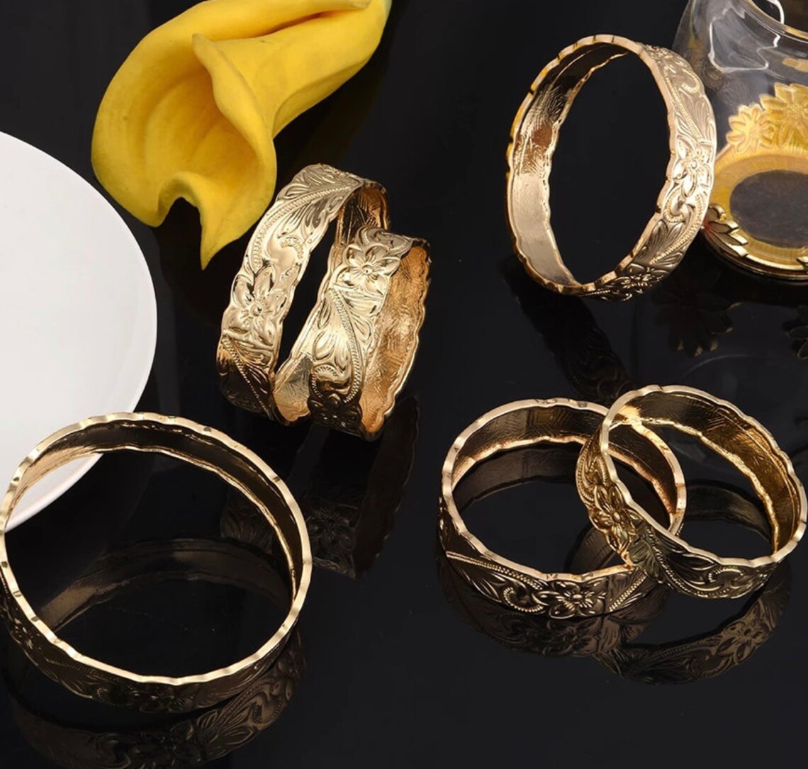 Hawaiian Jewelry Bangle Bracelets Hawaiian Heirloom Solid | Etsy