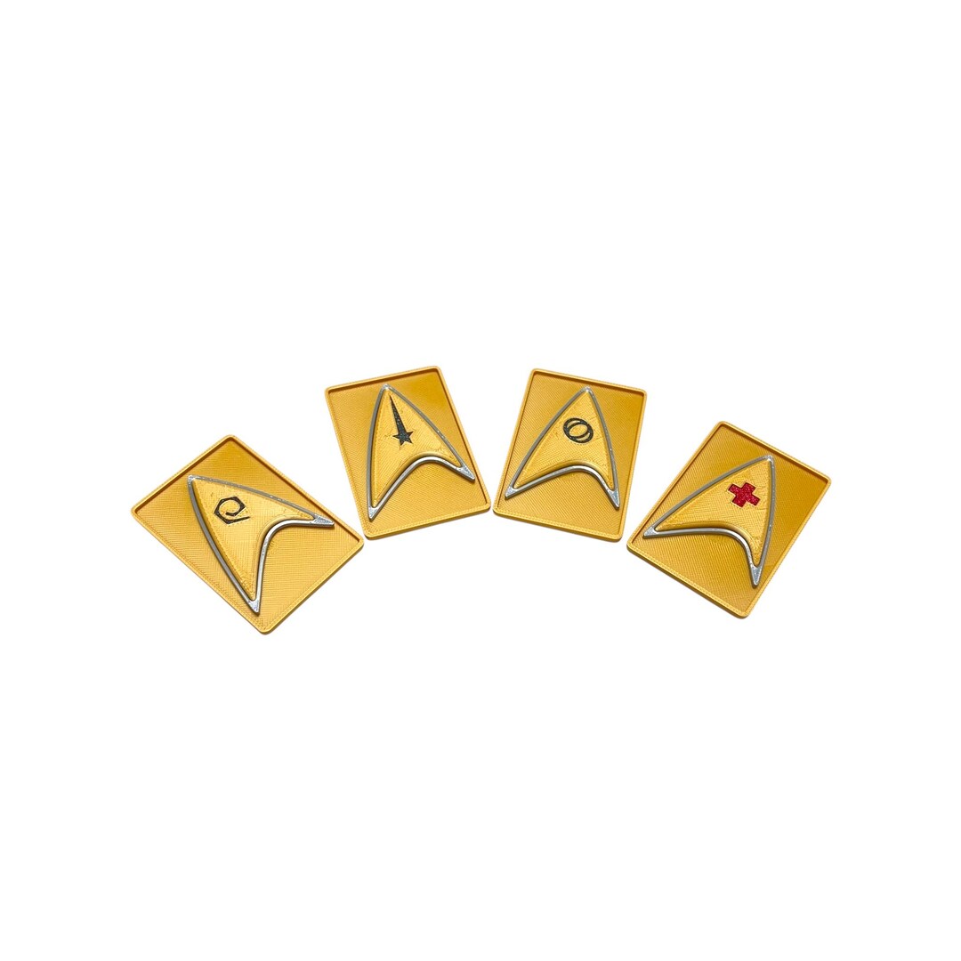 3D Printed SNW Strange New Worlds Badges - Cosplay LARP Prop - Etsy UK