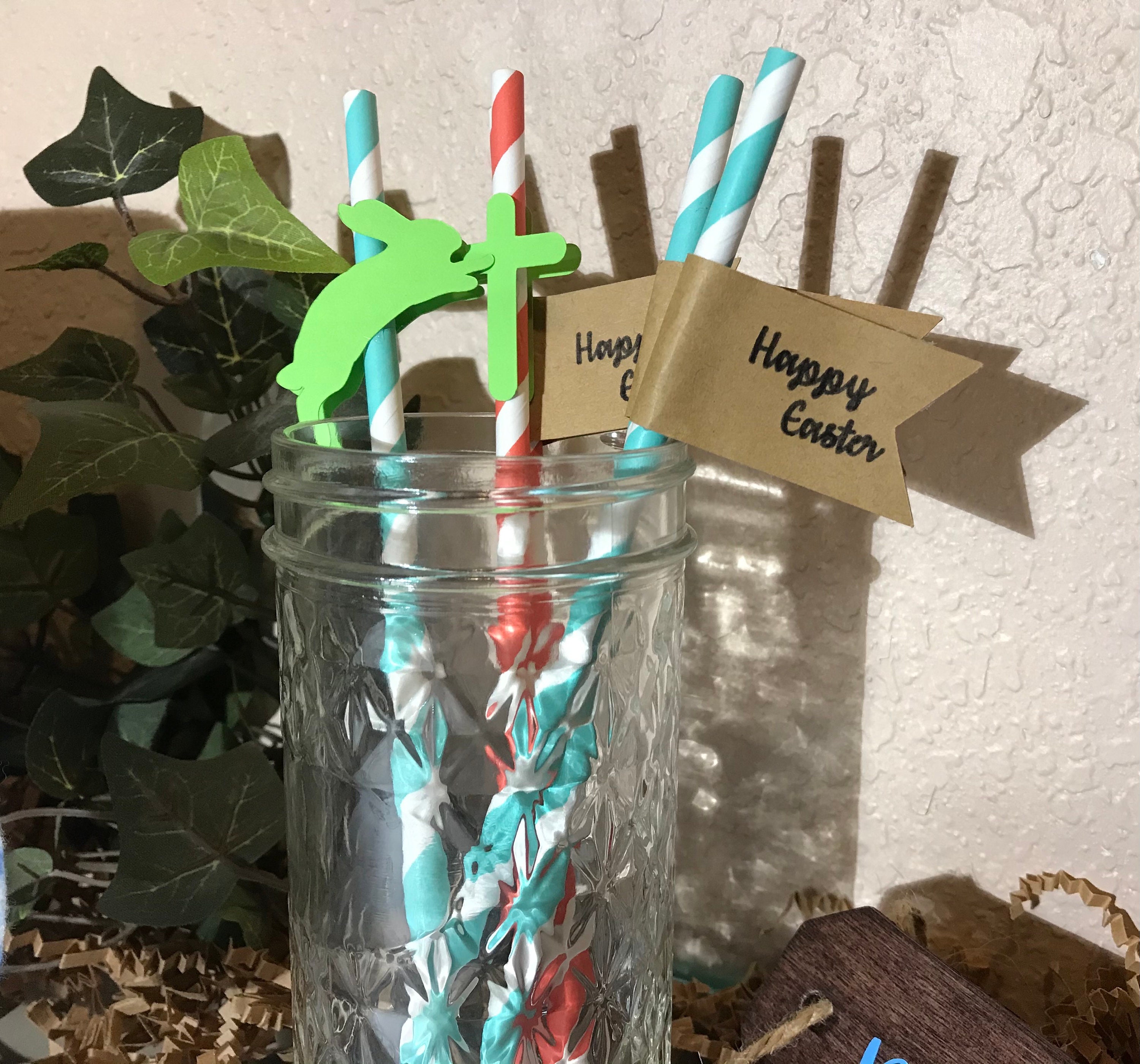 Personalized Easter Straws Easter Décor Custom Straws | Etsy