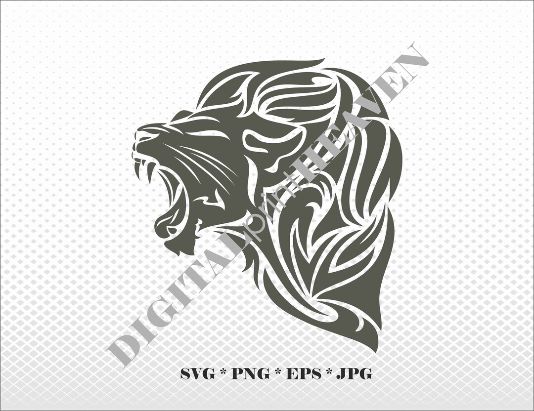 Lion Svg Design Cut Svg Eps Png Cricut Silhouette Digital - Etsy