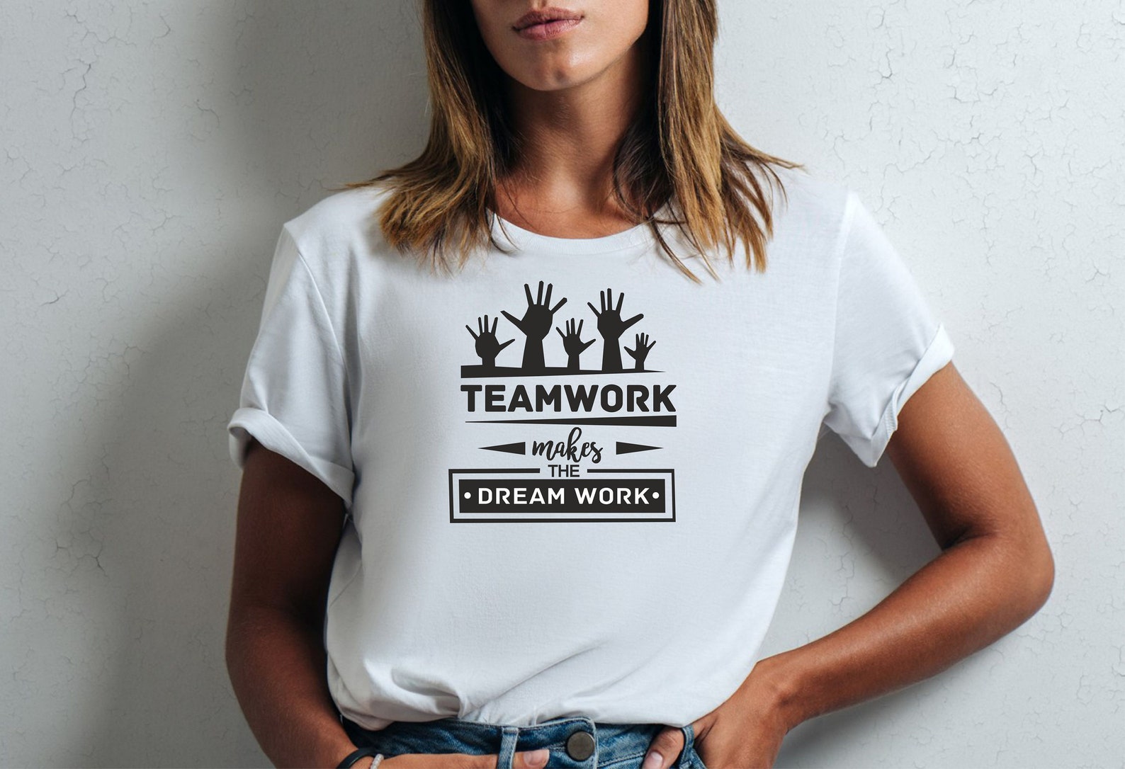 Quotes Teamwork Makes the Dream Work SVG PNG SVG - Etsy