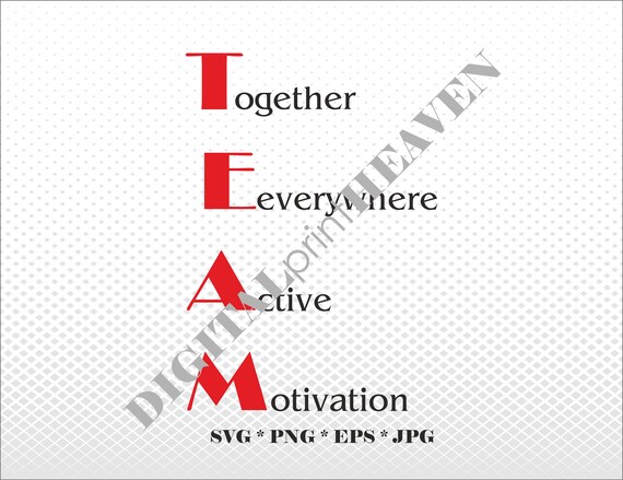 Quotes Team SVG PNG SVG - Etsy