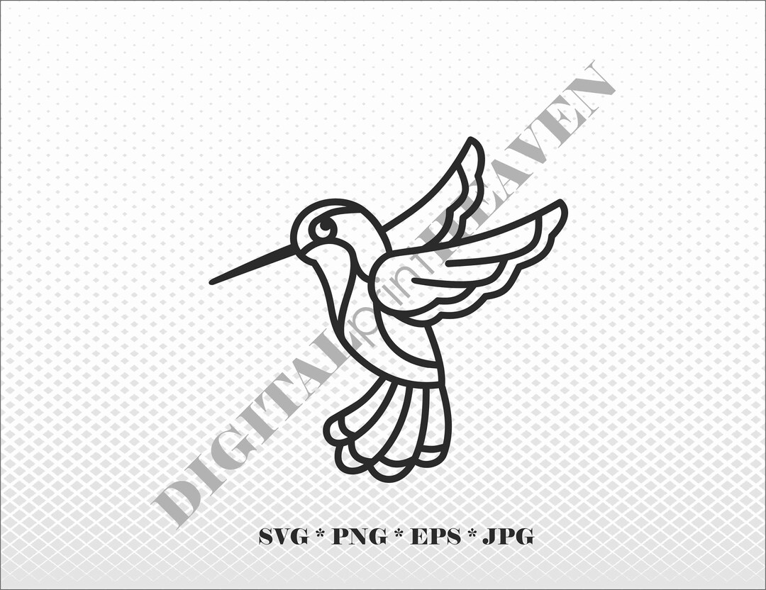 Hummingbirds Cut Svg Design Cut Svg Eps Png Cricut Silhouette Digital ...