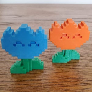 3D Printed 8 Bit Mario Flower Power Up! - Etsy