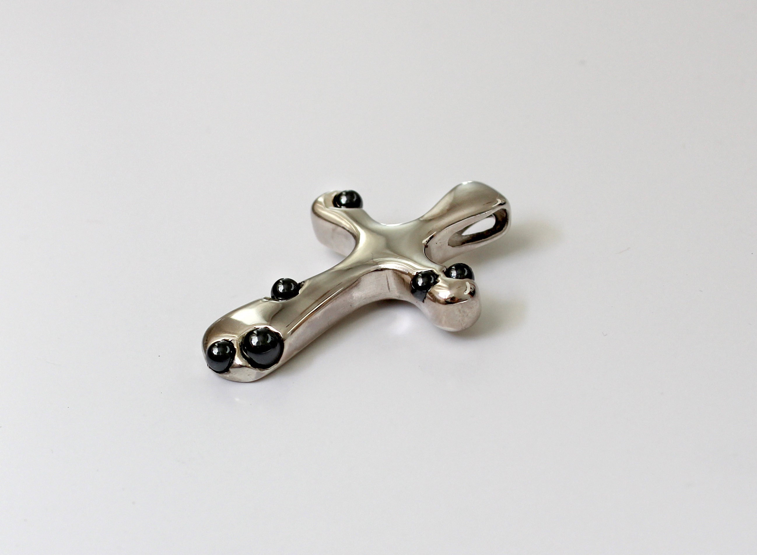 Silver Cross Necklace, Minimalist Necklace, Unisex Pennant Cross ...