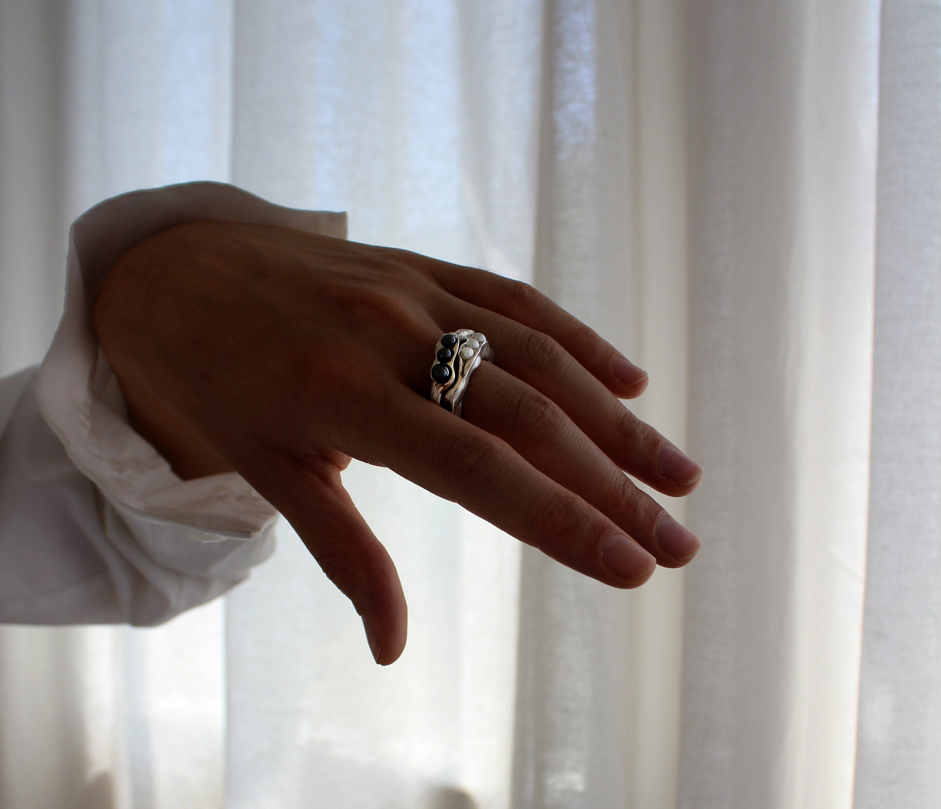 Chunky Solid Silver Ring Irregular Band Ring Original Ring - Etsy